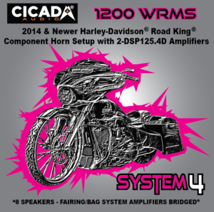 Cicada Audio Harley Kit 4 – Extreme Motorcycle Audio